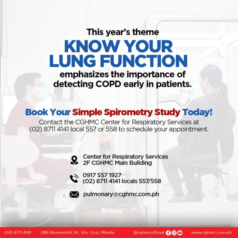 Know your Lung Function - Word COPD Day - CGHMC